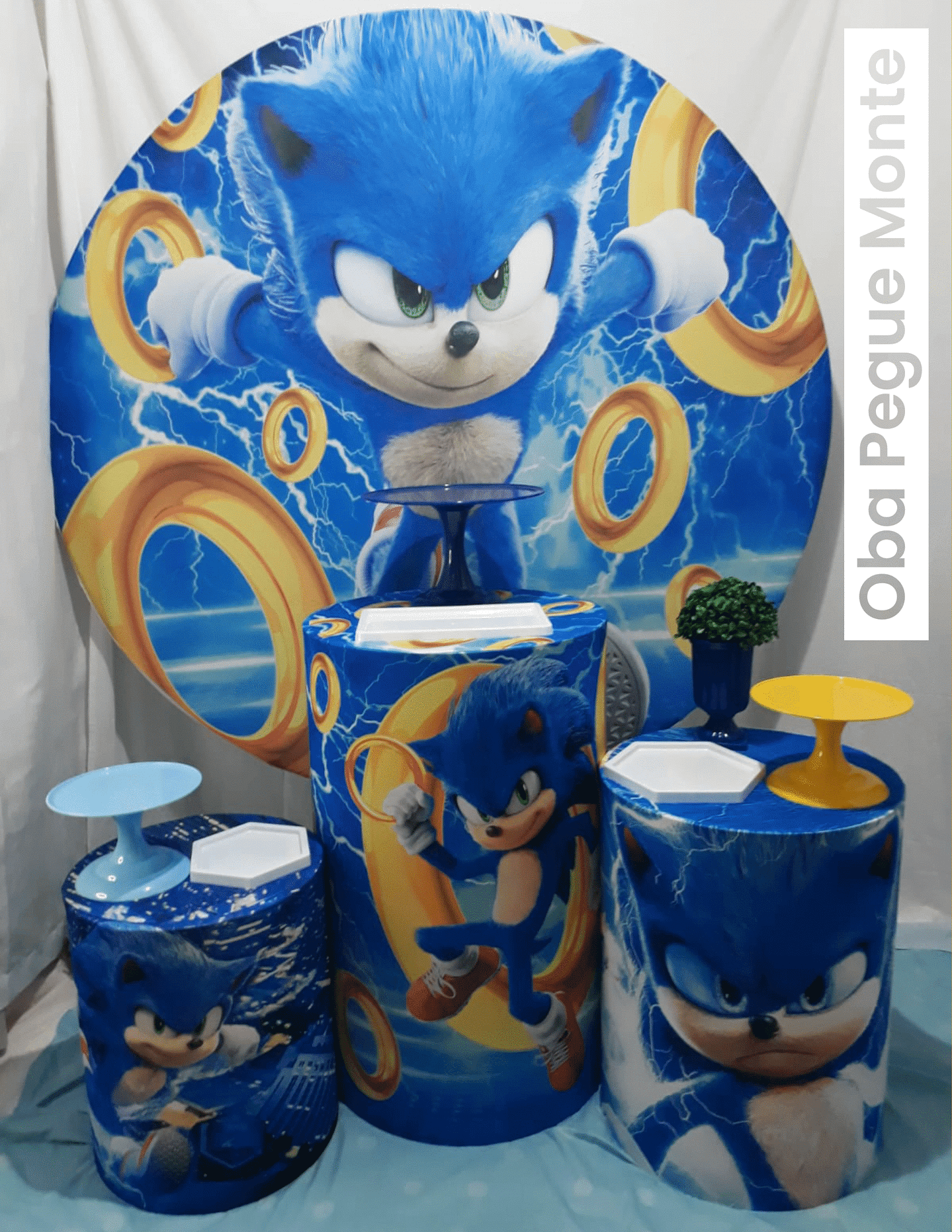 Kit Pegue e Monte Decoração Sonic - OBA Pegue e Monte